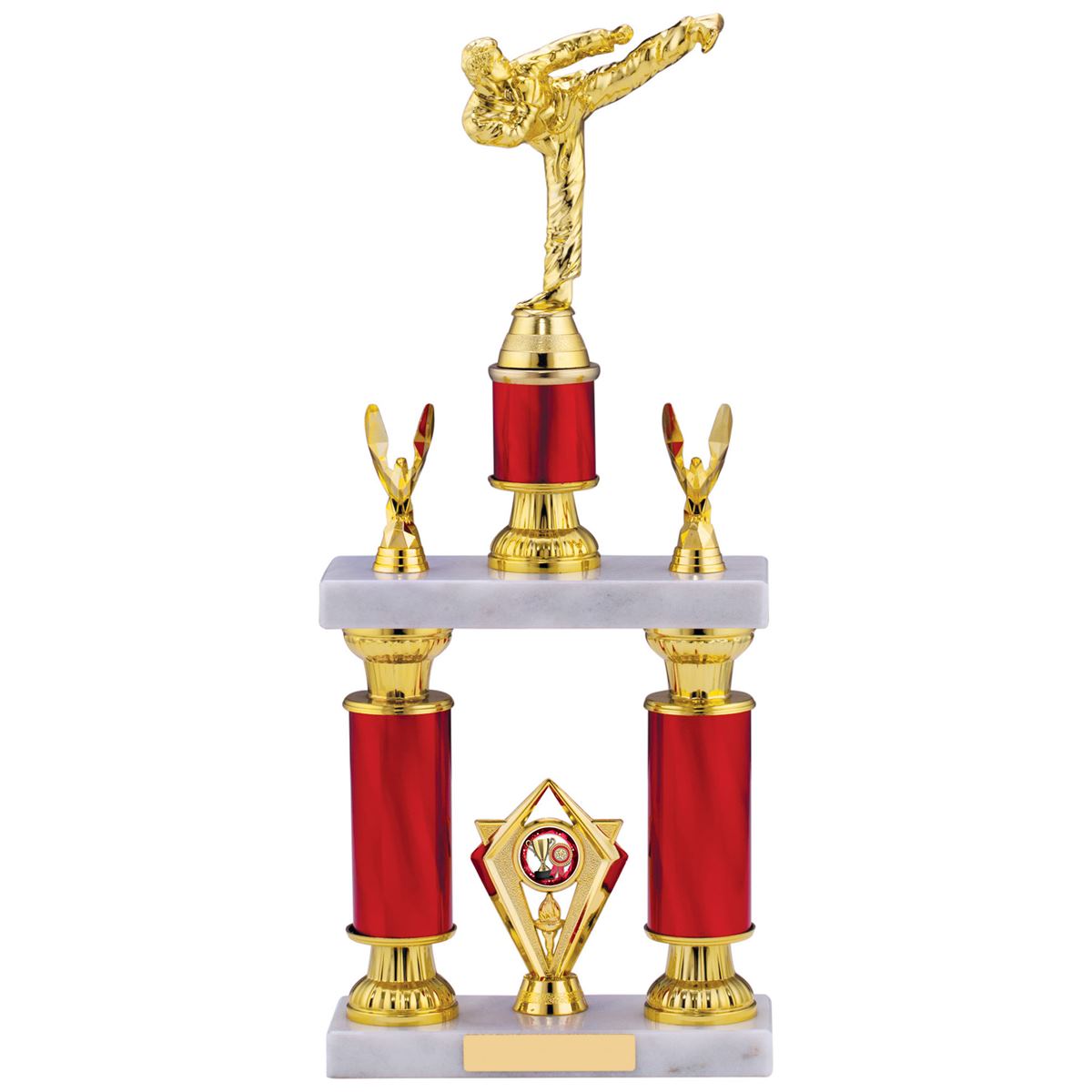 Karate Tower Trophy Red and Gold Tube Award – North East Trophies