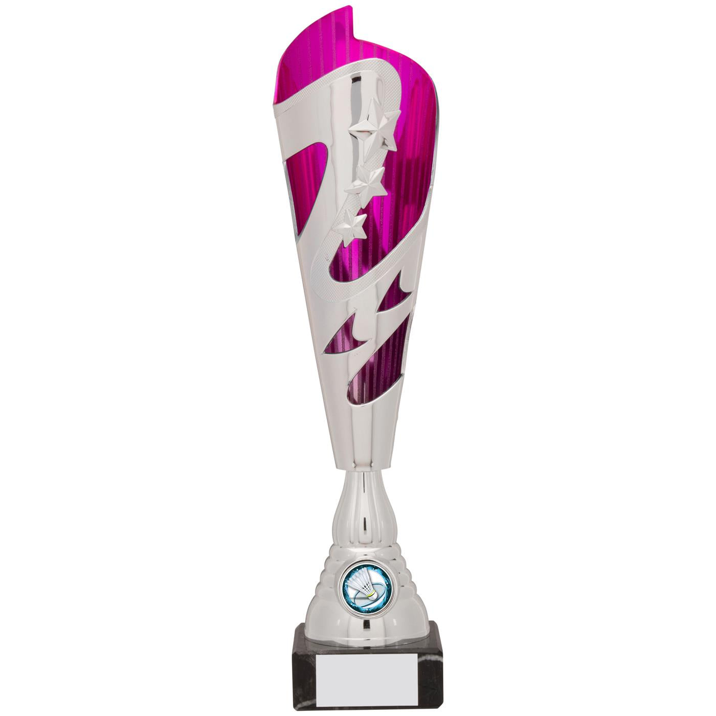 Pink and Silver Torch Trophy Award with Stars | North East Trophies