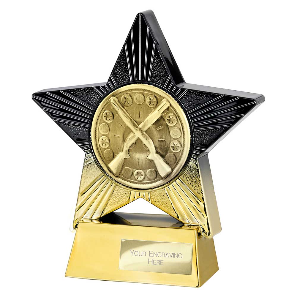 Superstar Clay Pigeon Trophy Award Black and Gold | North East Trophies
