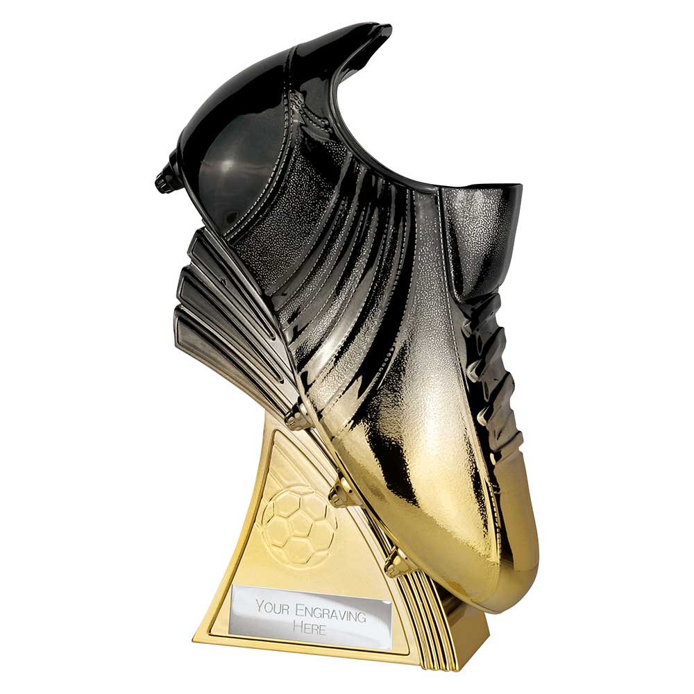Power Boot Heavyweight Football Trophy Award - Black & Gold | North ...