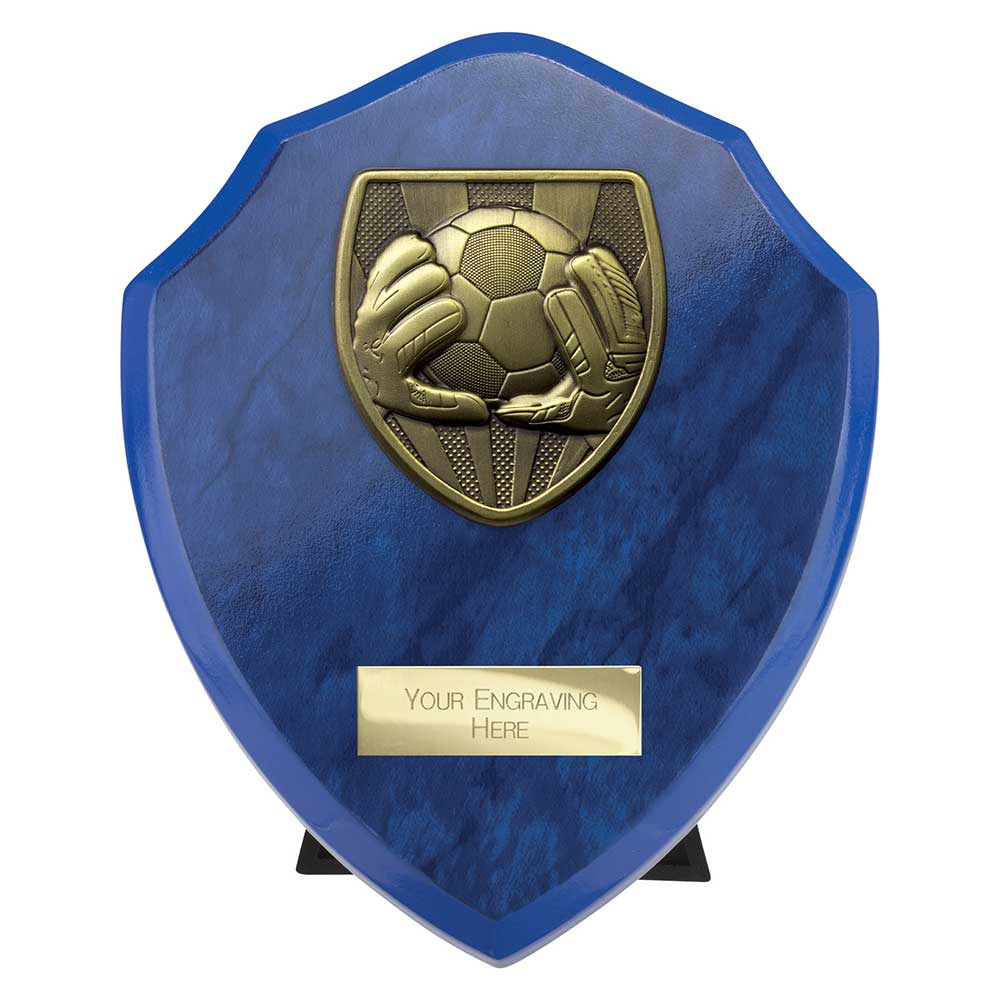 Cobra Football Goal Keeper Award Plaque Trophy - Blue | North East Trophies