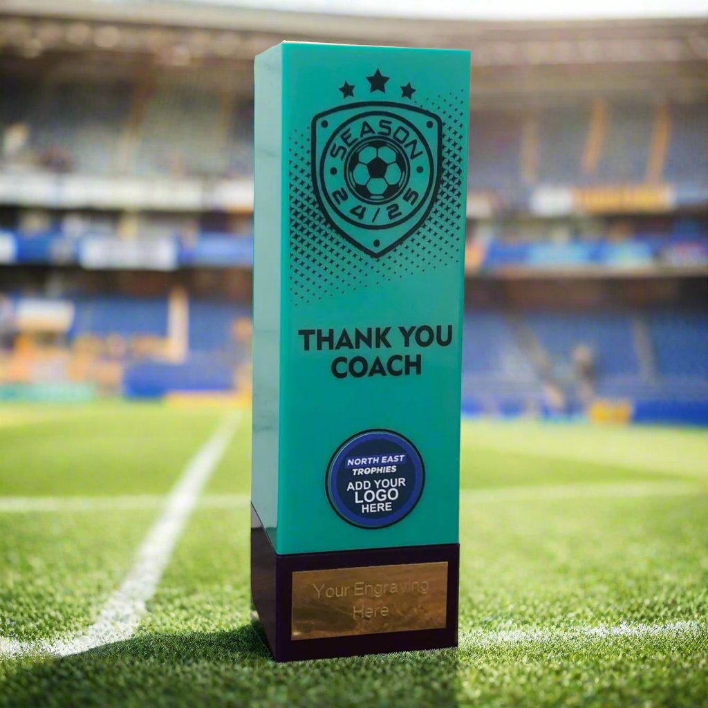 Prodigy Season 24/25 Thank You Coach Green and Purple Football Trophy ...