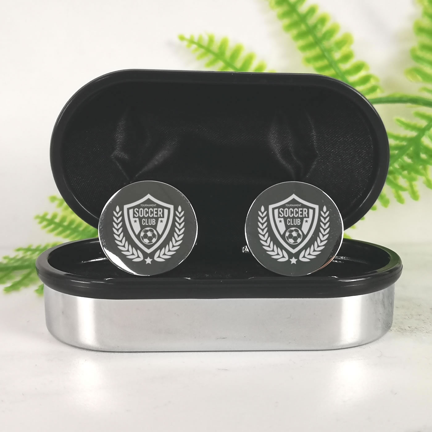 Engraved Round Coach Cufflinks - Any Club Logo – North East Trophies
