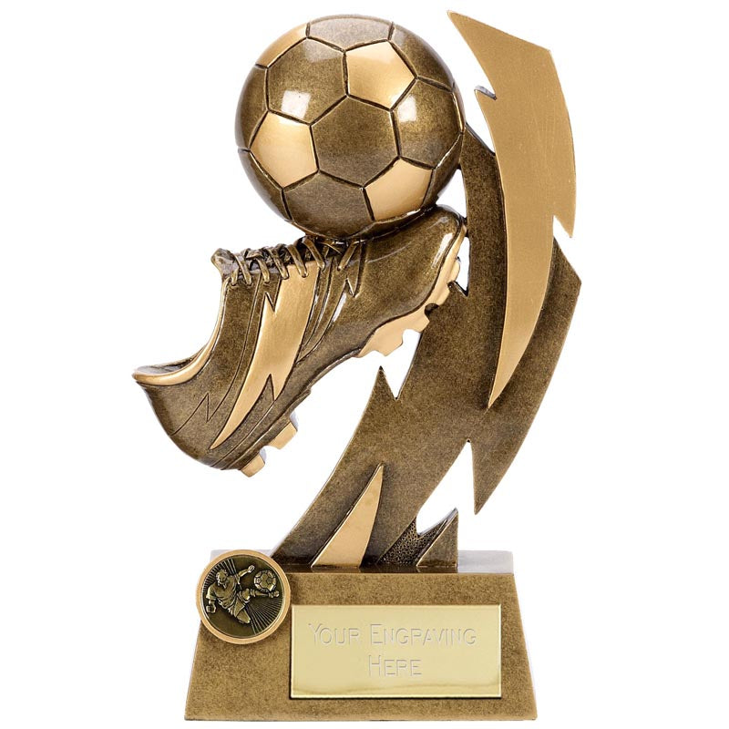 Soccer Gold Boot & Ball Award Flash Trophy | North East Trophies