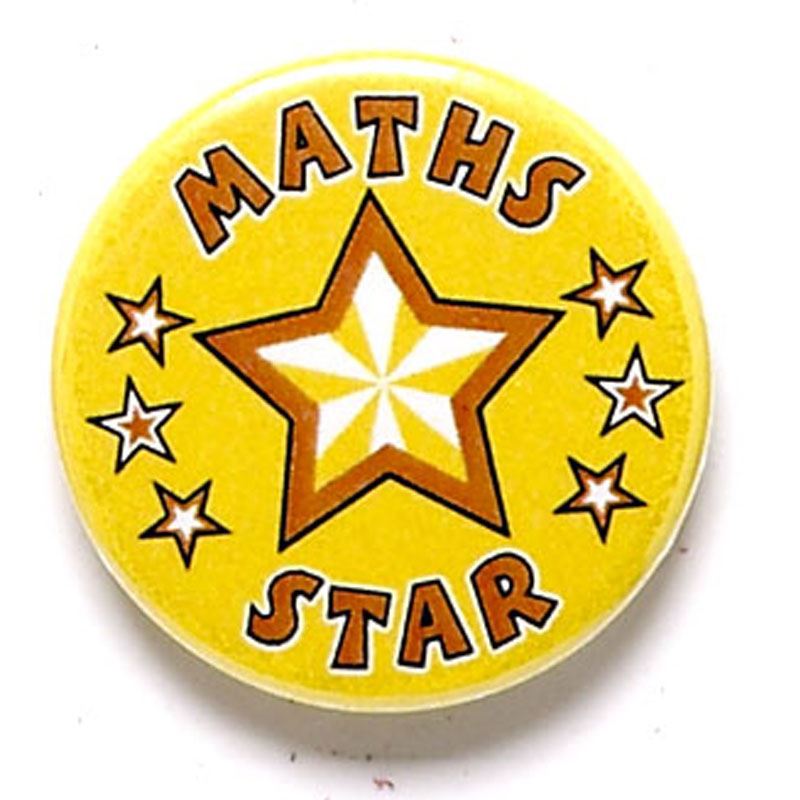 Maths Star Button Badge – North East Trophies