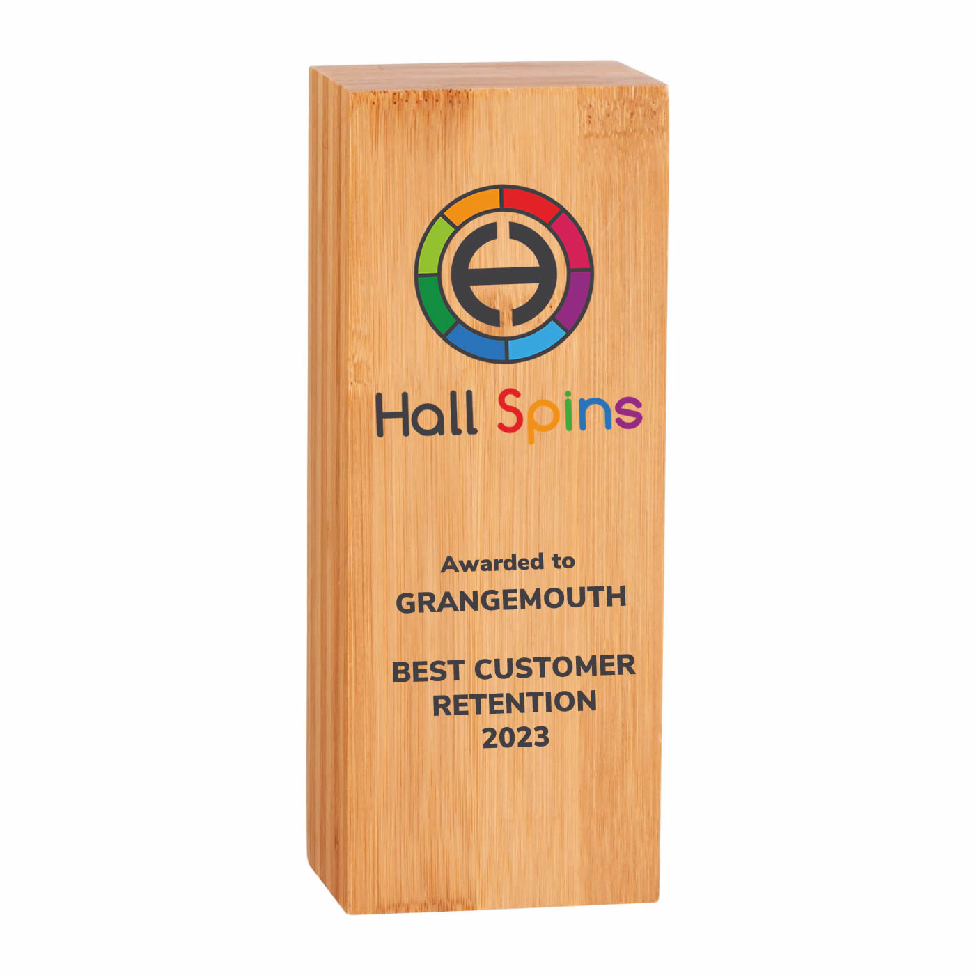 Bamboo Wooden Pillar Block Award | NE Trophies – North East Trophies