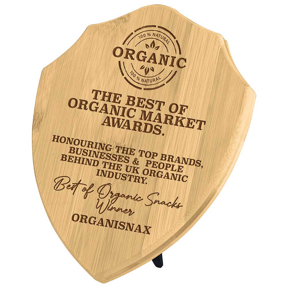 Bamboo Wooden Shield Award Trophy - Laser Engraved – North East Trophies