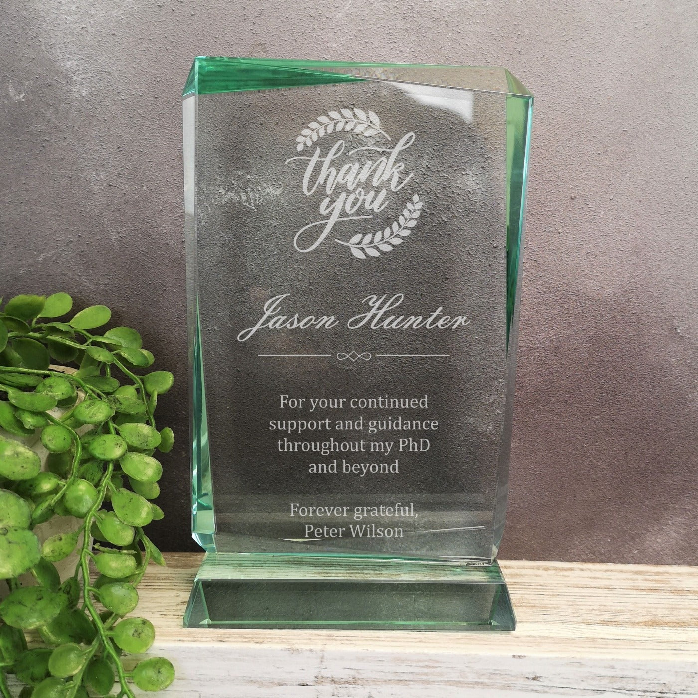 Renegade Jade Crystal Thank You Award - NorthEastTrophies.co.uk – North ...