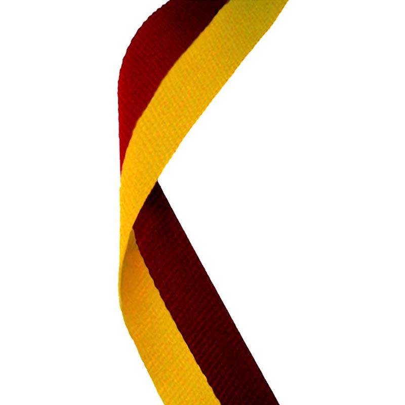 Maroon & Gold Medal Ribbon 80cm - NE Trophies – North East Trophies