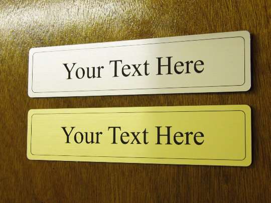 Personalised Metallic Door Sign - North East Trophies